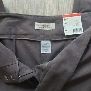 Covington | Pants & Jumpsuits | Covington Petitie Brown Dress Pants Nwt ...
